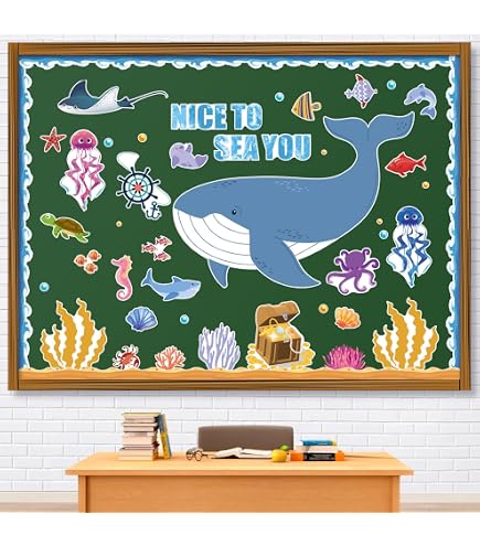Bulletin Board Decorations Shark Bulletin Board Kit Back To School DIY ...