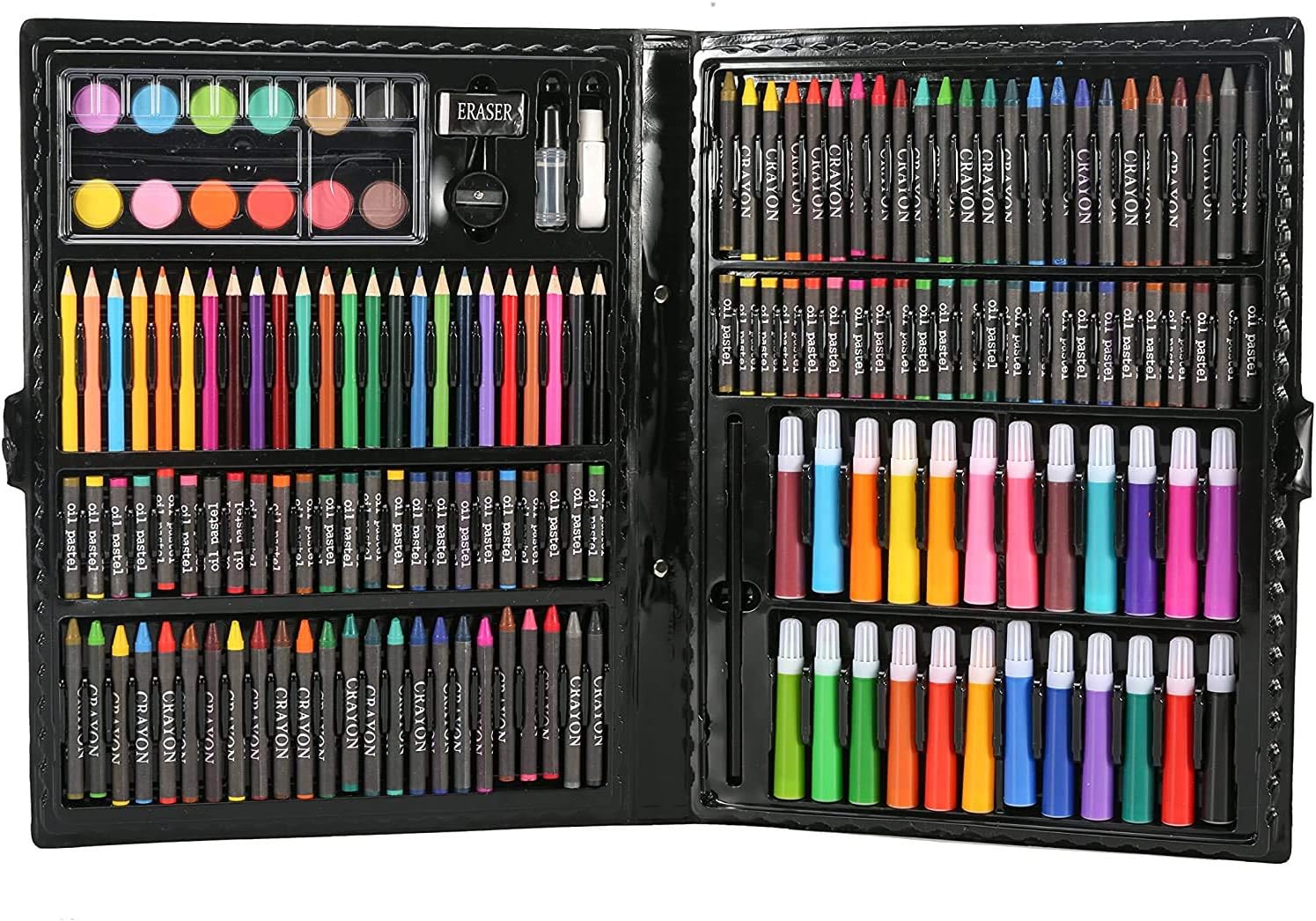 168 Pieces Deluxe Art Set Supplies for Painting Drawing Set Colored ...
