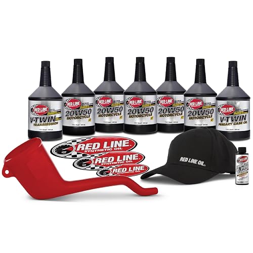Red Line 90226 20W50 Powersport Motor Oil V-Twin - 1 Powerpack Kit in ...