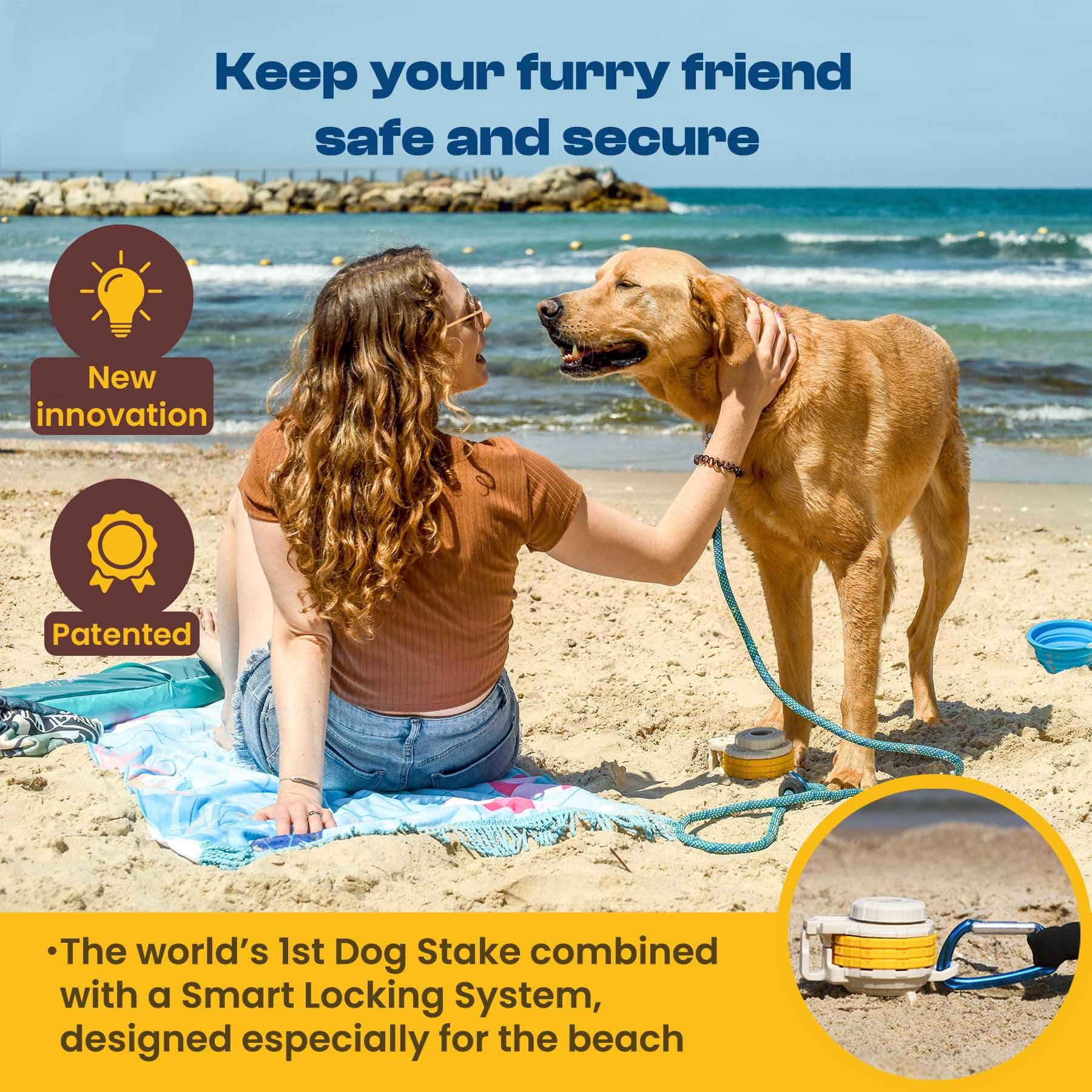Mua Diggo Dog Stake Beach Anchor - Dog Beach Essentials for All Dog ...