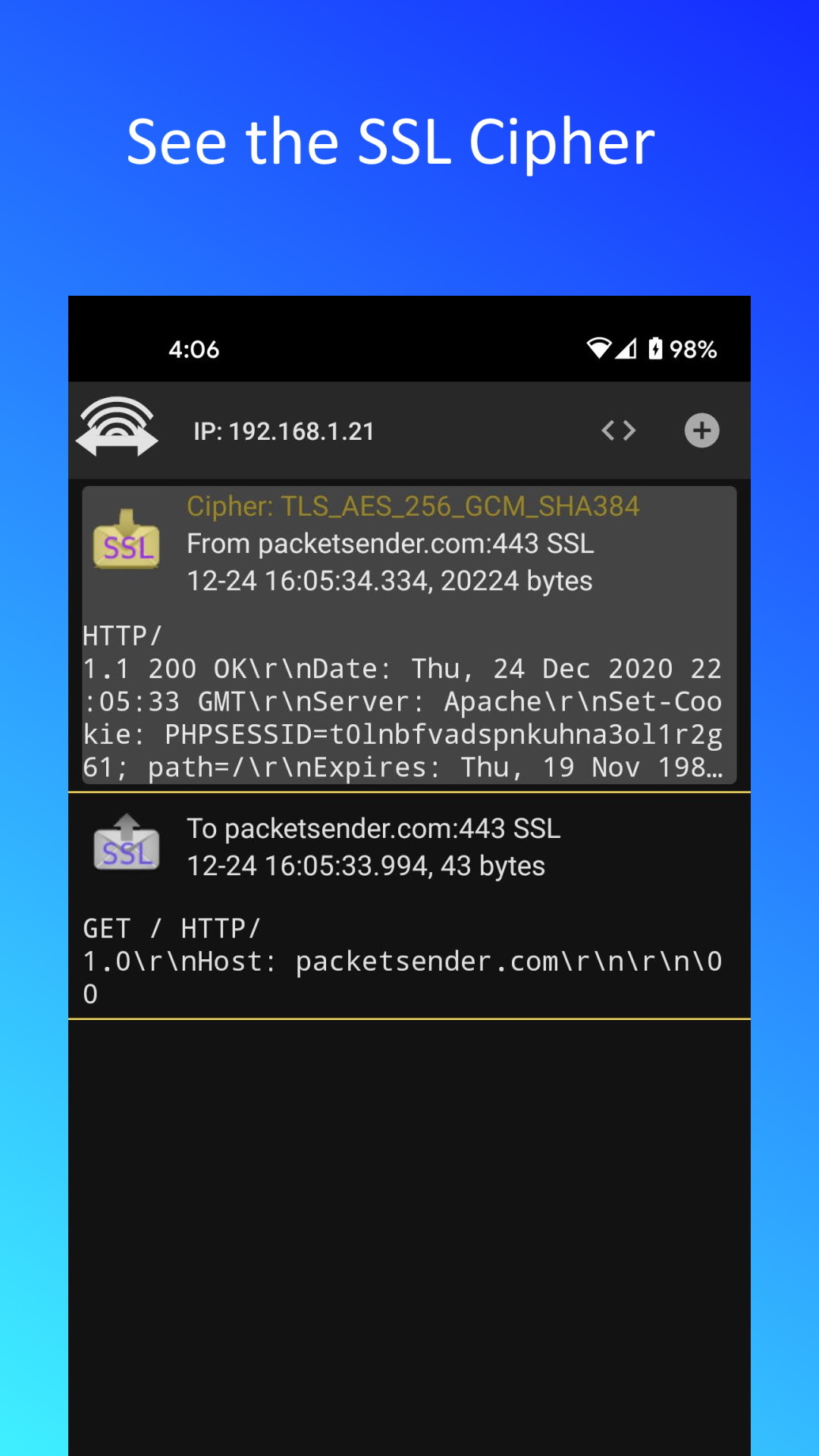 Packet Sender - TCP/UDP/SSL Network Test Utility:Amazon.com:Appstore ...