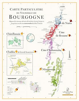 Carte des Vins de Bourgogne (50 x 70 cm): Amazon.fr: Cuisine & Maison