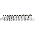 Genius Tools 11 Piece 1/4" Drive Metric Hand Socket Set (12-Point), 5mm ...