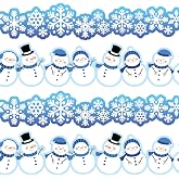 Amazon.com: Whaline 69Ft Winter Bulletin Board Borders Snowflake ...