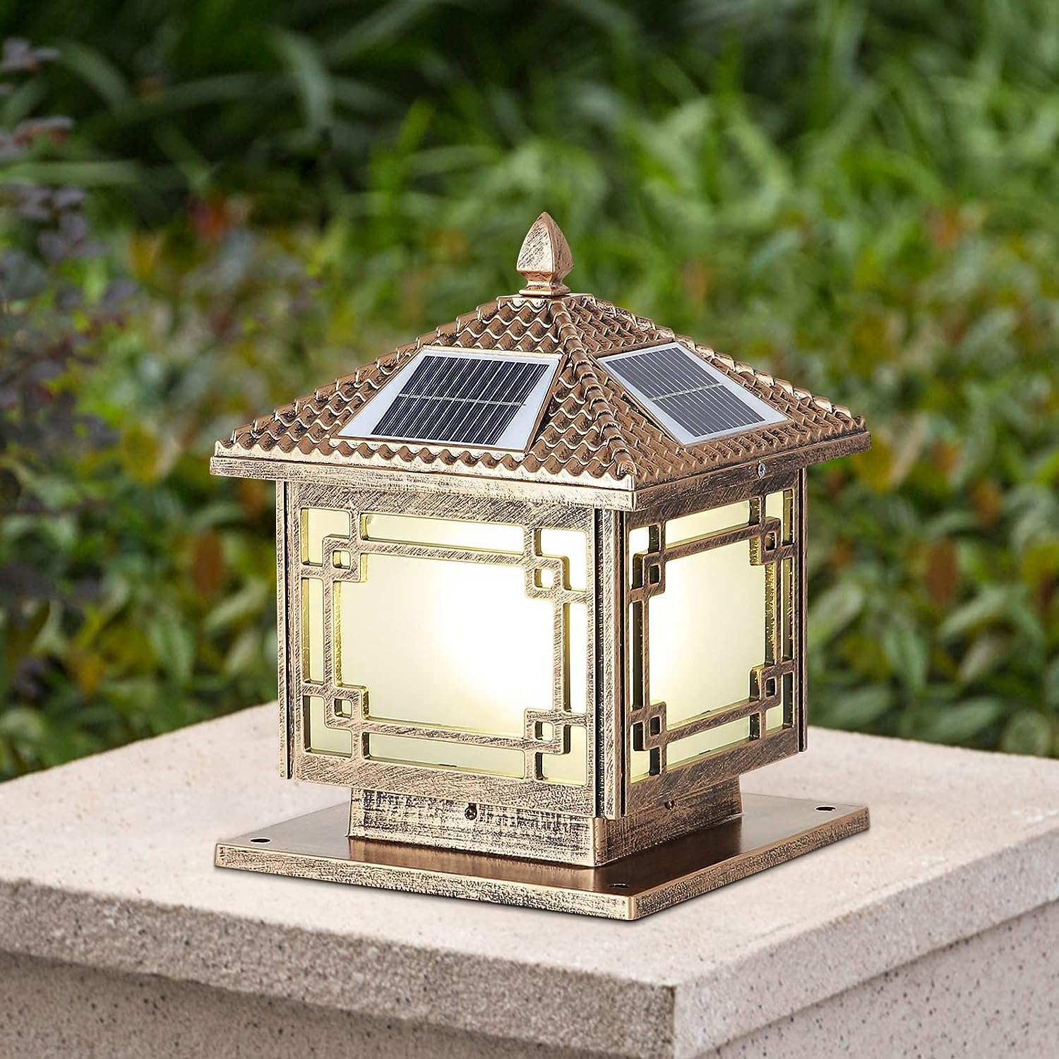 Outdoor Solar Post Cap Light Modern Luxury LED Landscape Lighting with ...