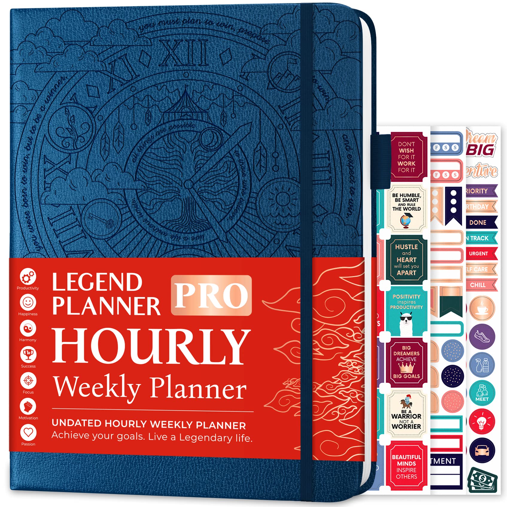Legend Planner PRO Hourly Schedule - Weekly & Daily Organizer with Time ...