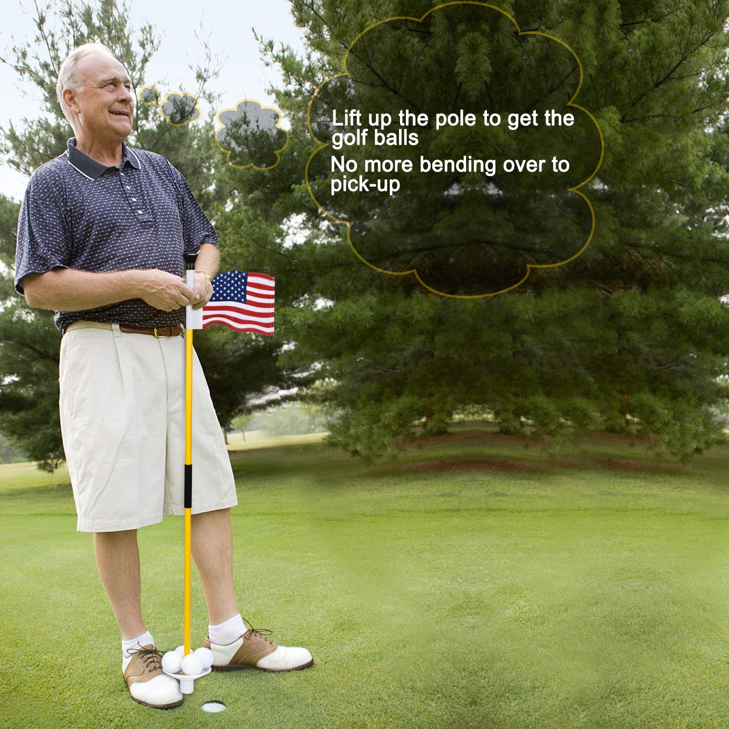 Mua KINGTOP Golf Flagstick - Portable Design, Practice Putting Green ...