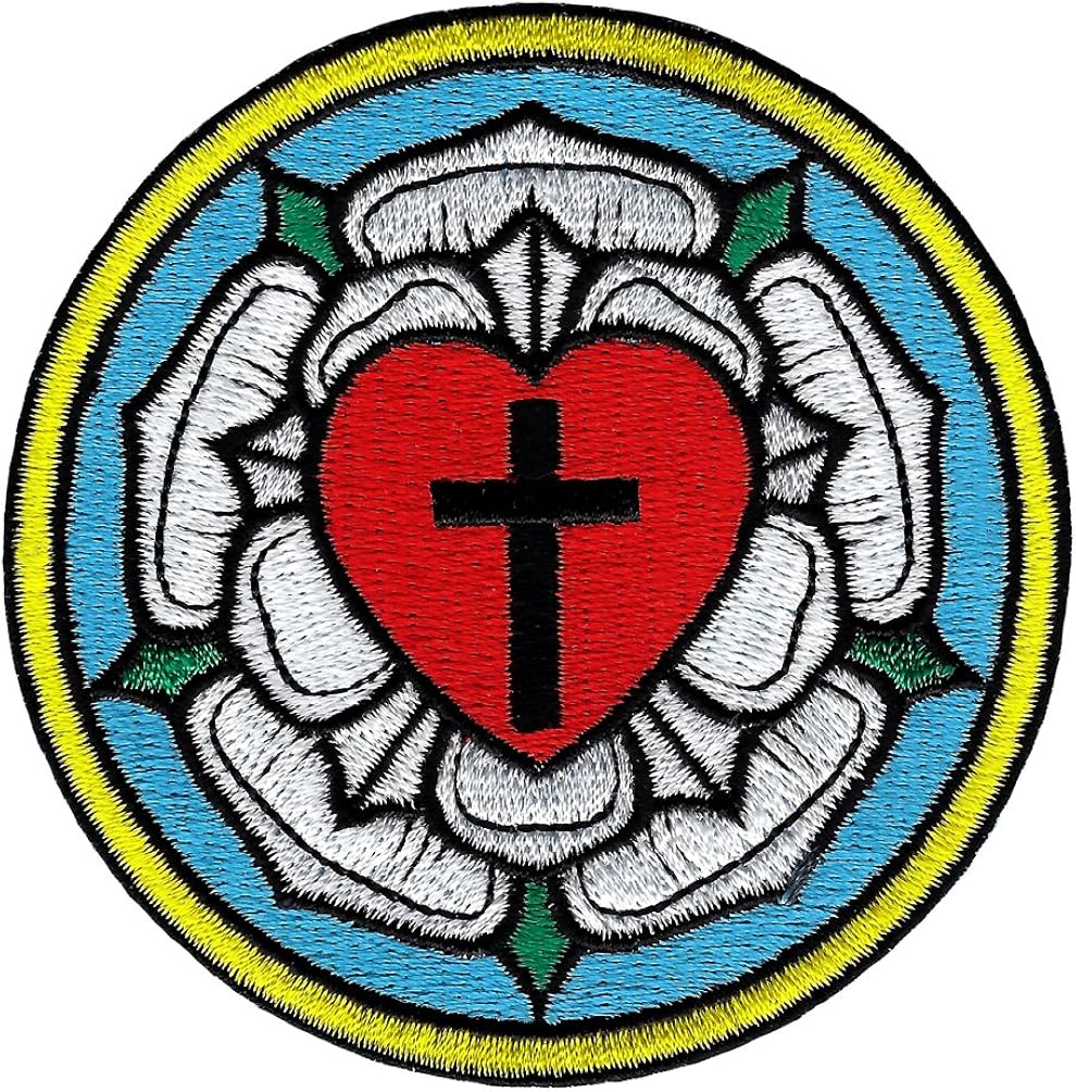 Amazon.com: Luther Rose Embroidered Patch Lutheran Church Seal Iron-On ...