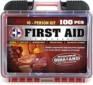 Amazon.com: Be Smart Get Prepared 100Piece First Aid Kit, Exceeds OSHA ...