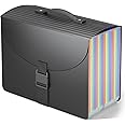 Amazon.com : TOPCJ 25 Pockets File Organizer with Plastic Handle,Expanding File Folders for ...