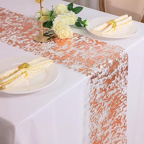 Pink And Gold Table Runner