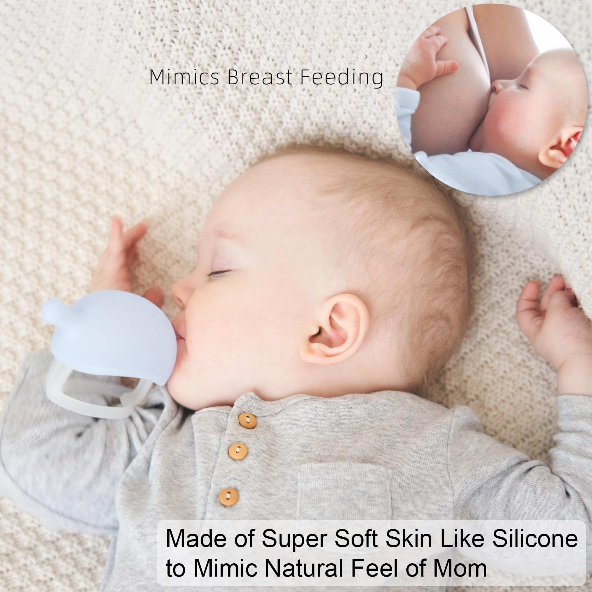 Super Soft Silicone Never Drop Pacifier Teeth - Visually Soothing and ...