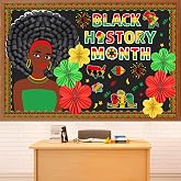 Amazon.com: gisgfim Black History Month Tree Bulletin Board Set ...