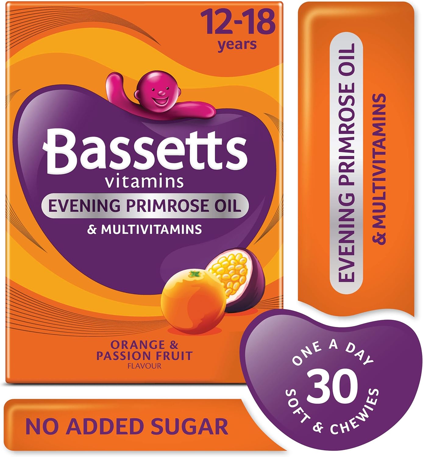 Bassetts 12-18 Years, + Evening Primrose Oil, Orange and Passion Fruit ...