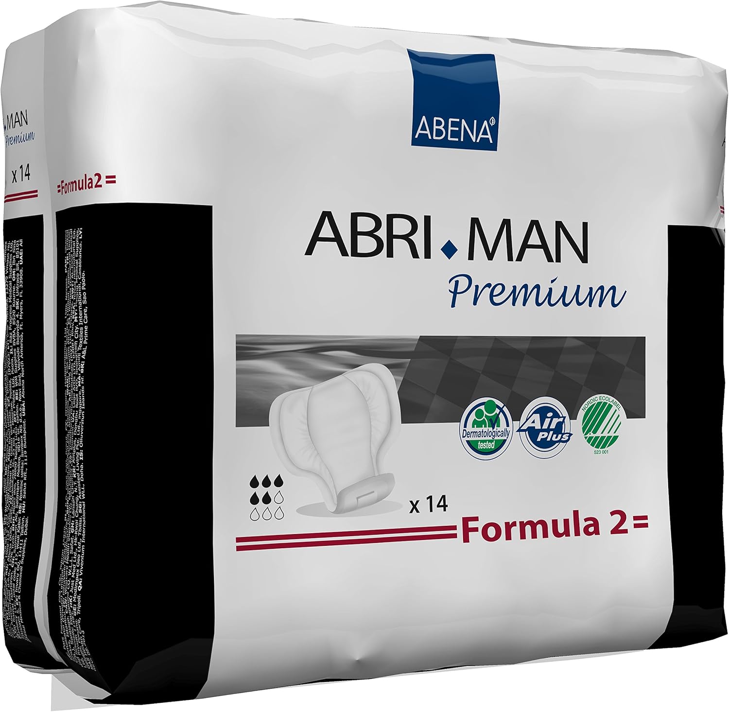 Abena Abri-Man Formula 2 Premium, Male Anatomically Shaped Pad, 700ml ...