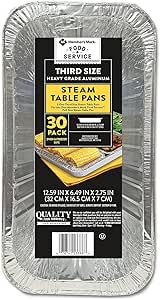 Amazon.com: Member's Mark Aluminum Steam Table Pans, 1/3 Size (30 ct ...