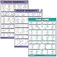 Amazon.com: 3 Pack - Pilates Workout Posters Volume 1 & 2 + Yoga Poses ...