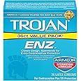 Amazon.com: Trojan ENZ Armor Spermicidal Lubricated Condoms - 36 Count ...