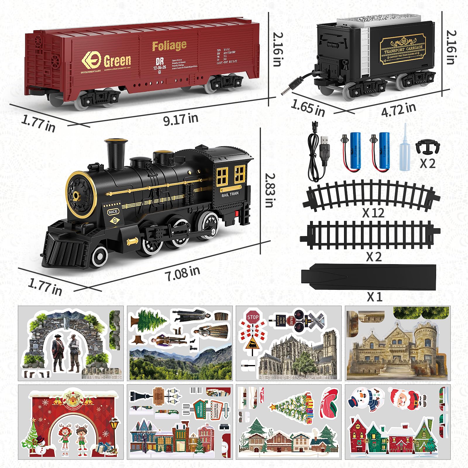 Mua TEMI Steam Train Toy Set for Boys 3 4 5 6 7 Years, with Sounds ...