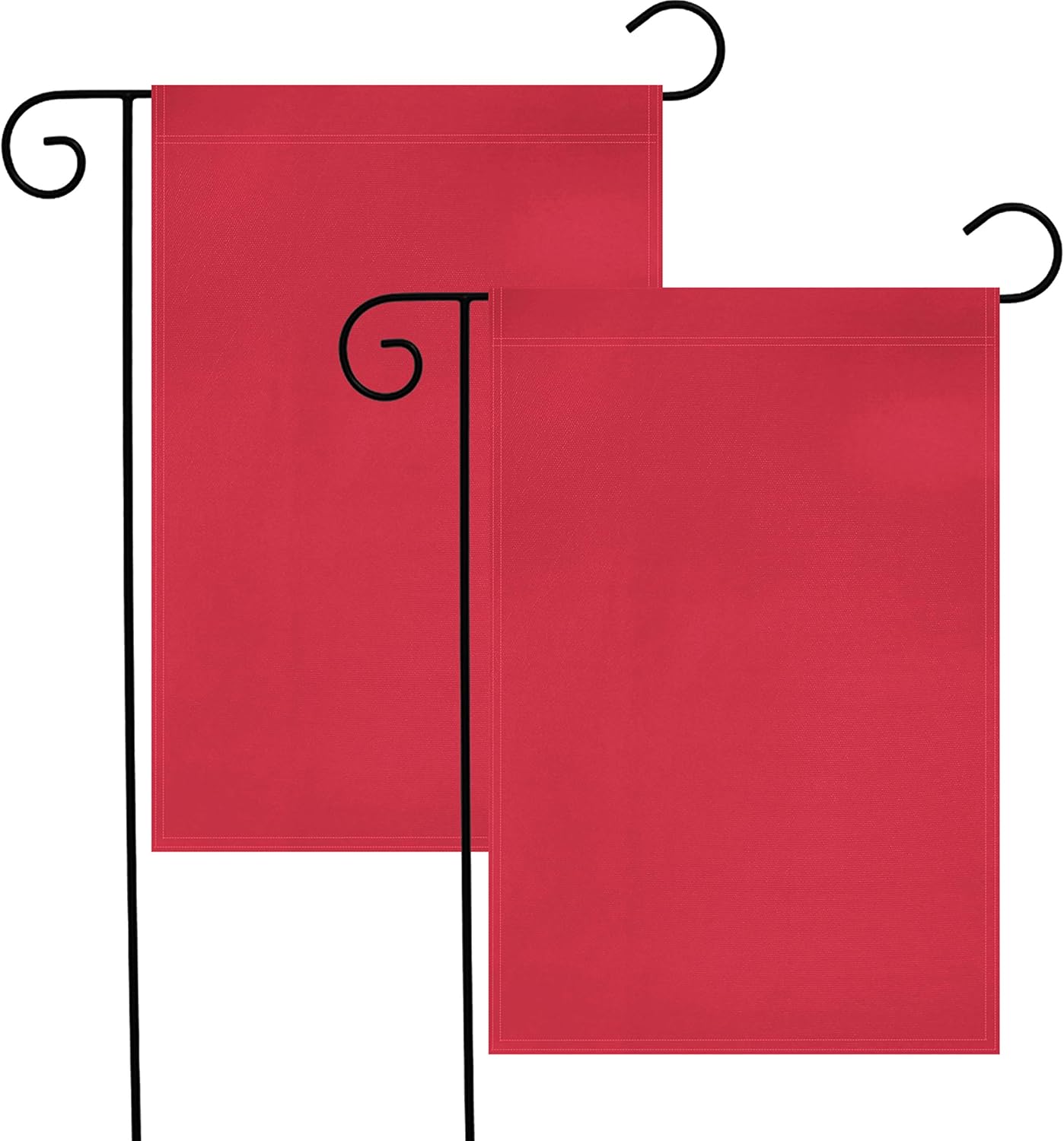 Amazon.com : 2 Pcs Solid Color Red Garden Decorative Flags, 12 x 18 ...
