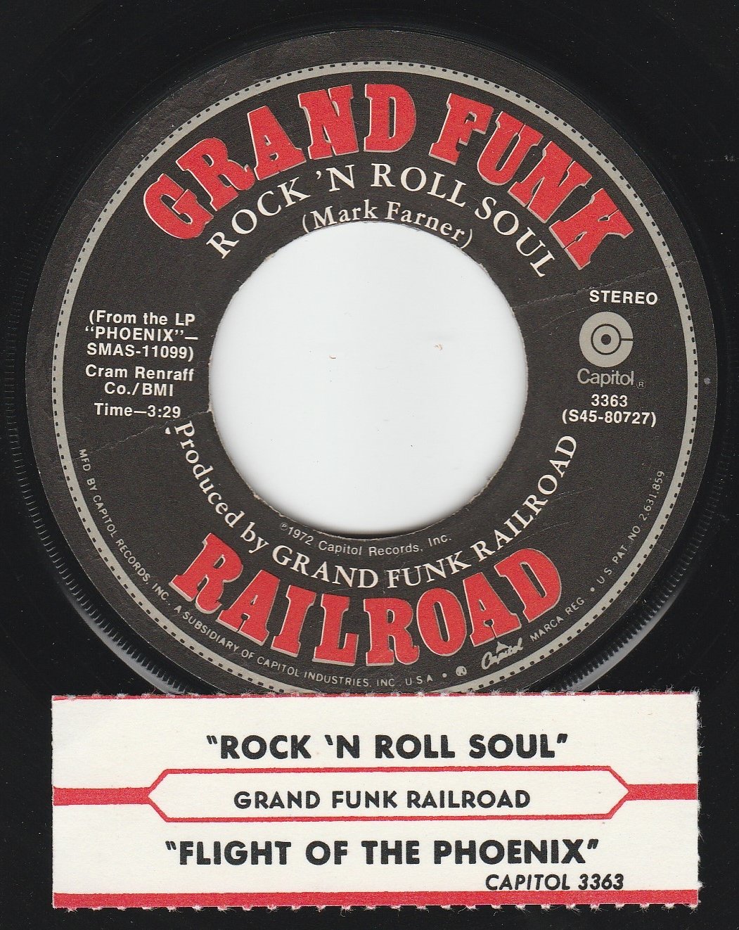 Grand Funk Railroad - 45vinylrecord Rock N Roll Soul/Flight Of The ...