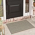 Amazon.com: Sungea Black and Tan Outdoor Rug 24"x35", Washable ...