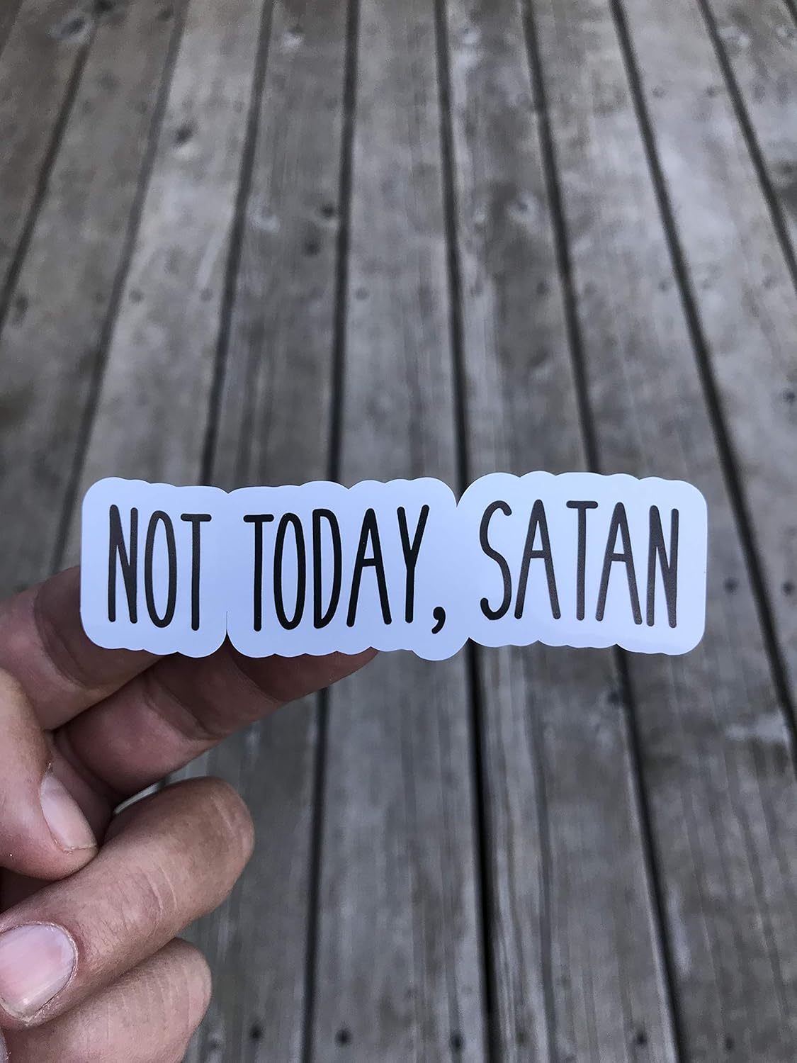 Amazon.com: Not Today Satan Sticker, Laptop Sticker, Water Bottle ...