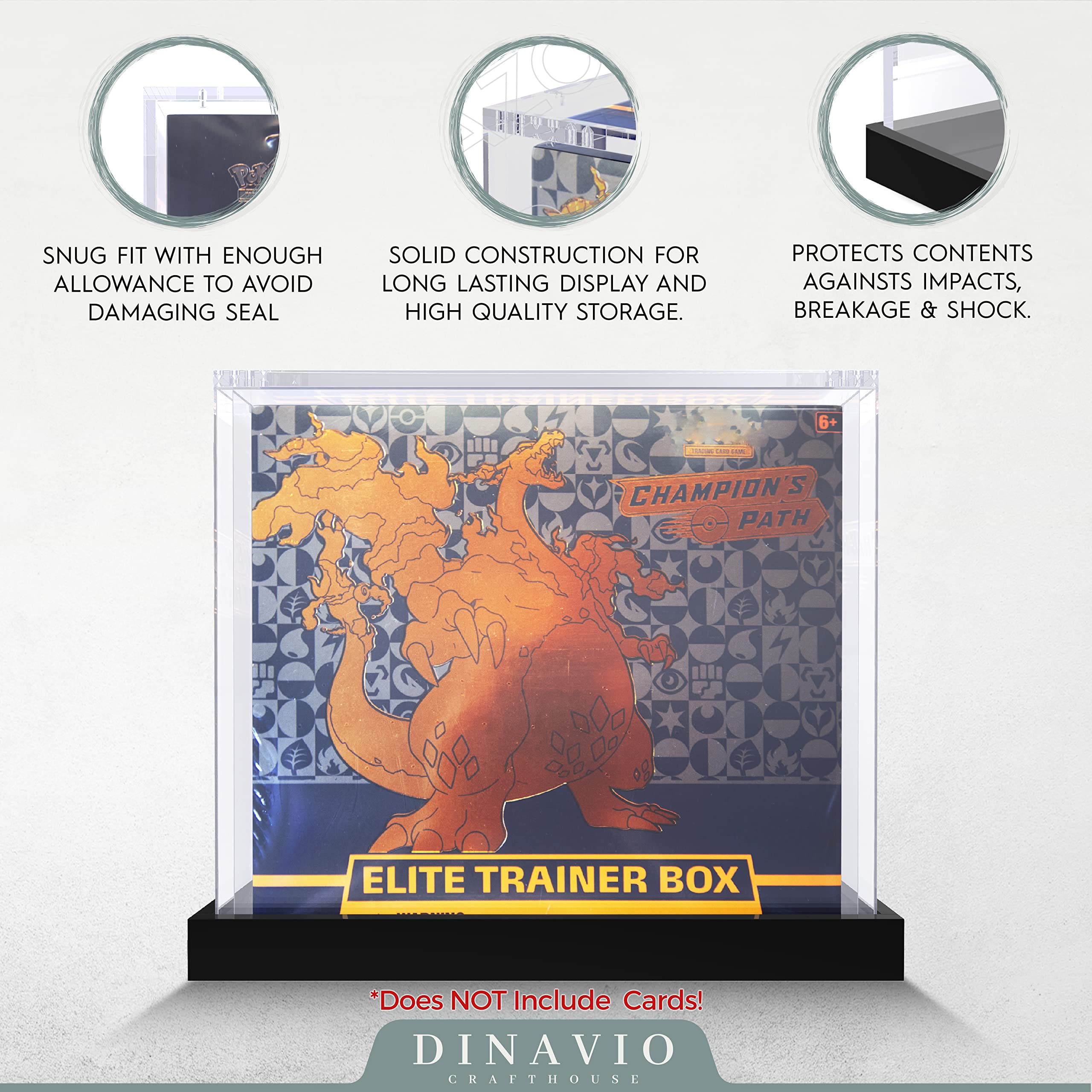 Mua Elite Trainer Box Acrylic Display Case - Pokemon ETB Case Acrylic ...