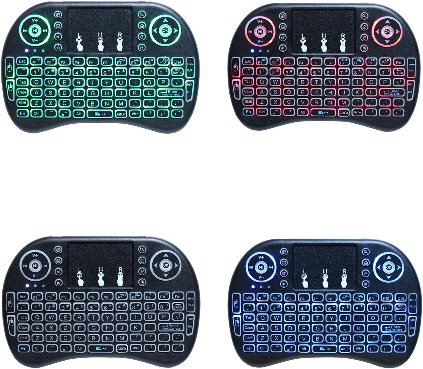 BANFAO Mini Keyboard with Backlit, 2.4GHz Wireless Mini Keyboard ...