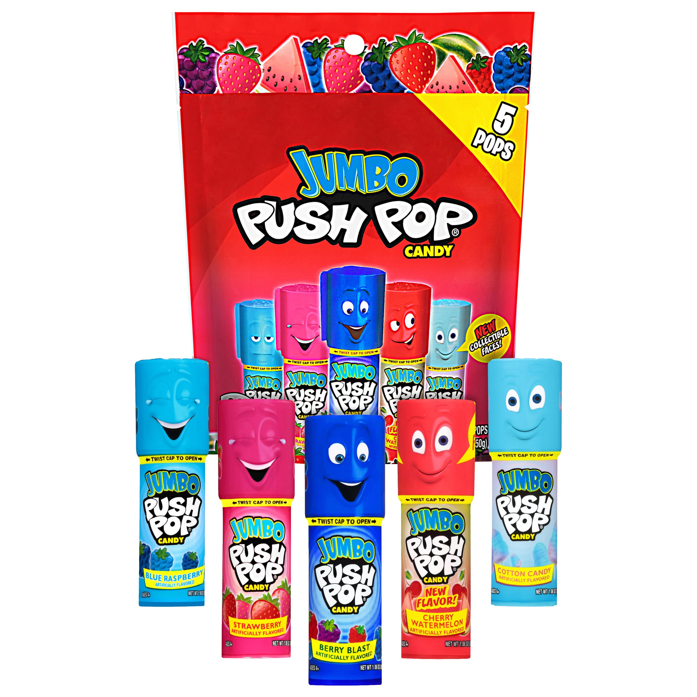 Mua Push Pop Jumbo Individually Wrapped Bulk Lollipop Variety Party ...