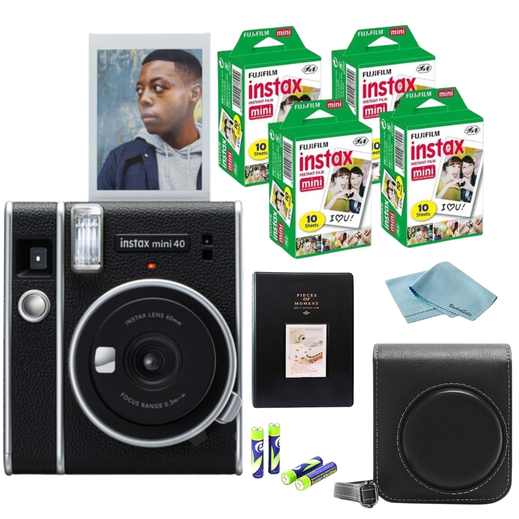 Mua Fujifilm Instax Mini 40 Camera Vintage Black Bundle, 40 Sheets ...