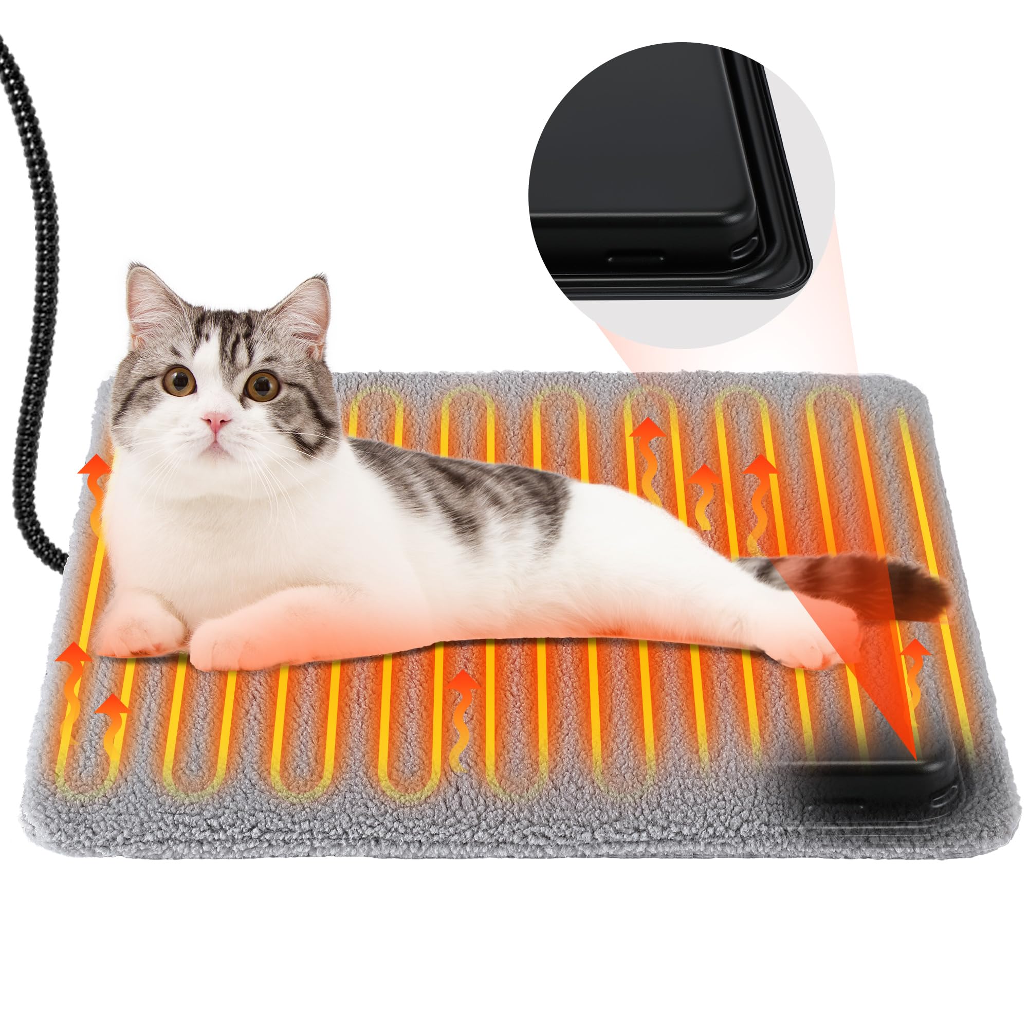 Outdoor Pet Heating Pad with Thermostat, 30W 15.7x12.6 In Extreme ...