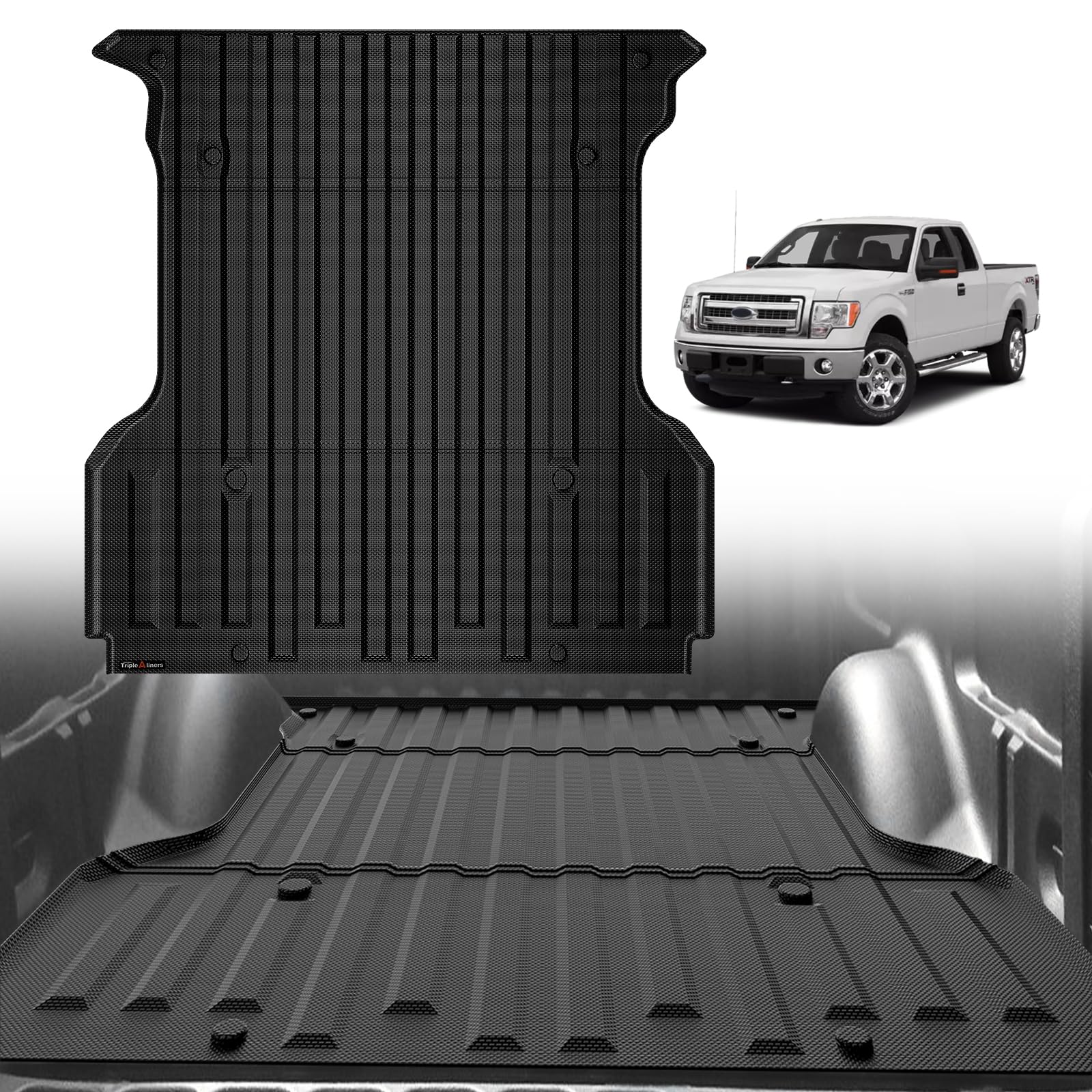 TripleAliners Truck Bed Mat Compatible with 2004-2014 Ford F150 ...
