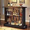 Amazon.com: Tribesigns Home Bar Unit, Industrial Liquor Bar Table with ...