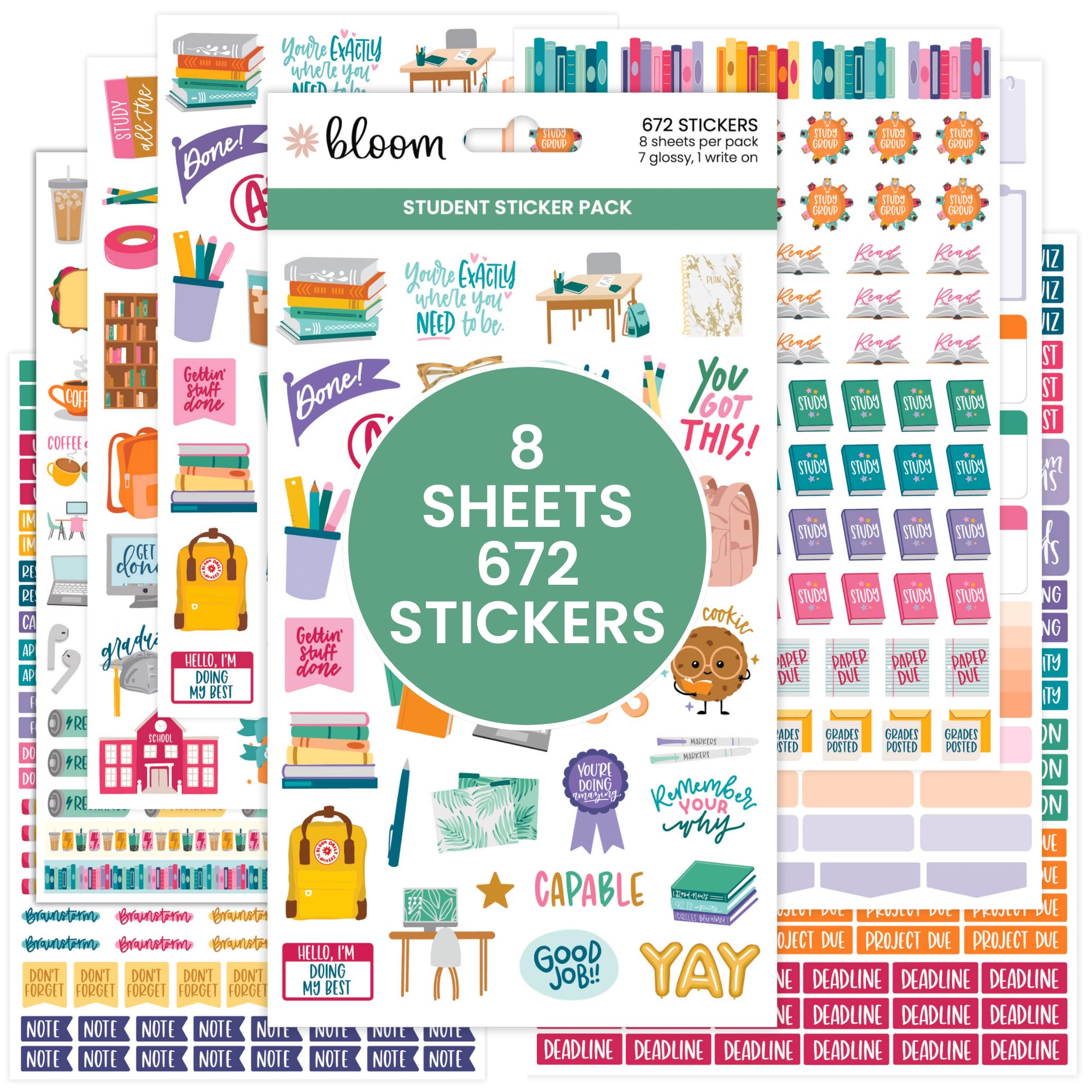 Mua bloom daily planners Student Planner Stickers - 8 Sheets / 672 ...