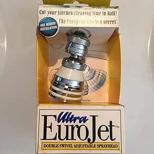 Amazon.com: Ultra Eurojet Double Swivel Adjustable Sprayhead, White ...