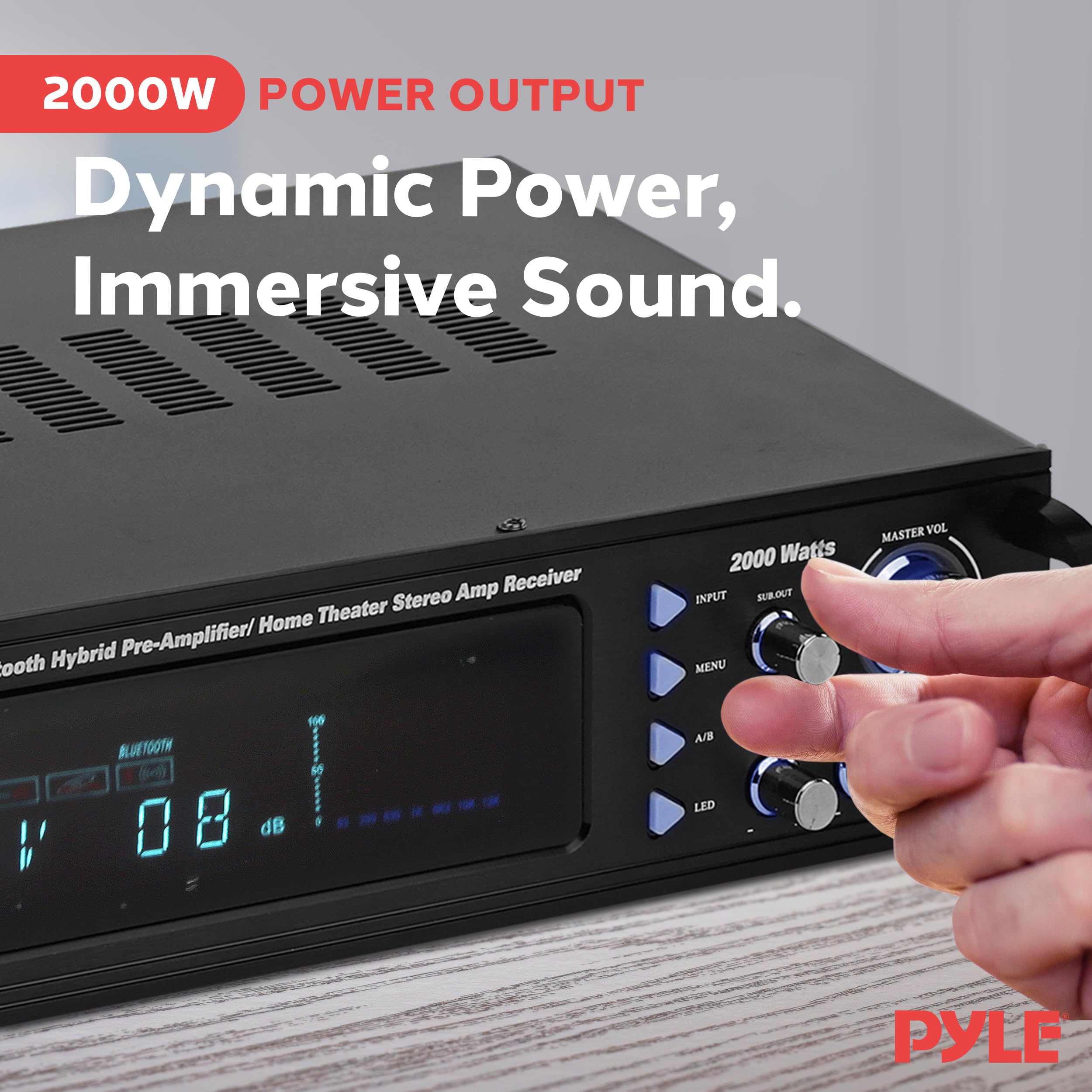 Mua Pyle 4-Channel Bluetooth Home Power Amplifier - 2000 Watt Audio ...