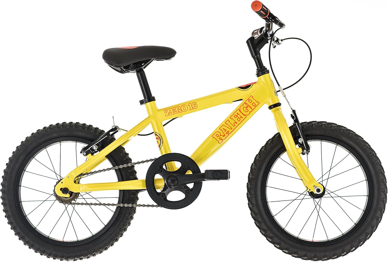 Raleigh Zero Boys' Kids Bike Yellow, 11" inch aluminium frame, 1 speed ...