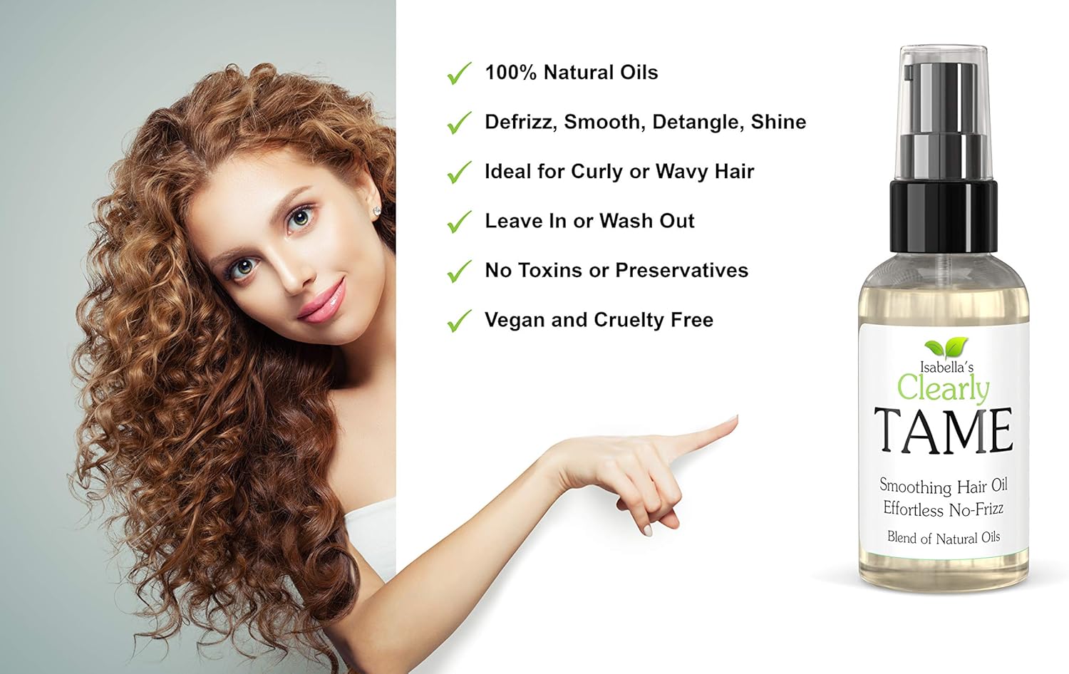 Clearly TAME Anti Frizz Smoothing Hair Oil | Natural Lightweight Serum ...