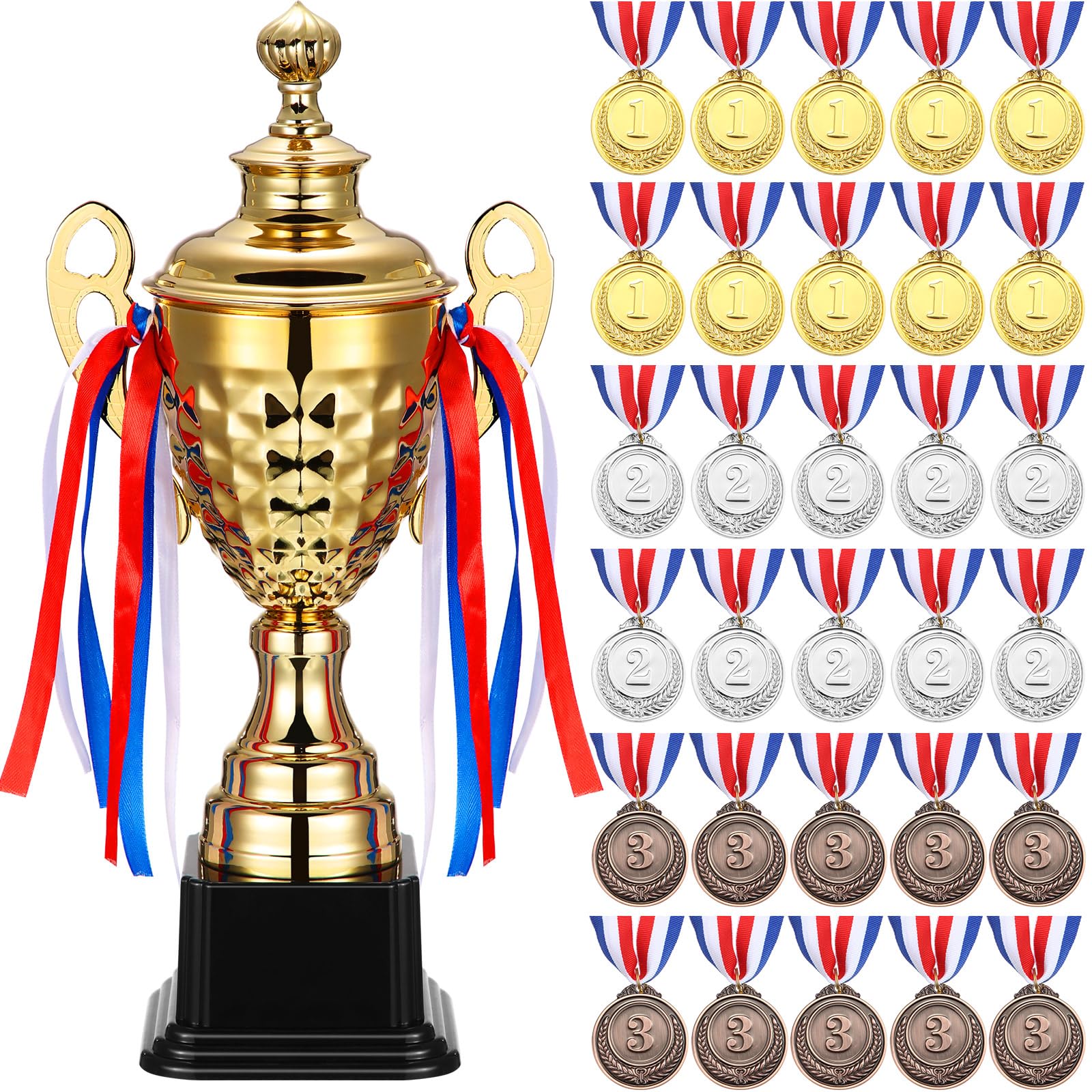 Mua Yaocom 31 Pcs Trophies and Medals Set 15'' Large League Match ...