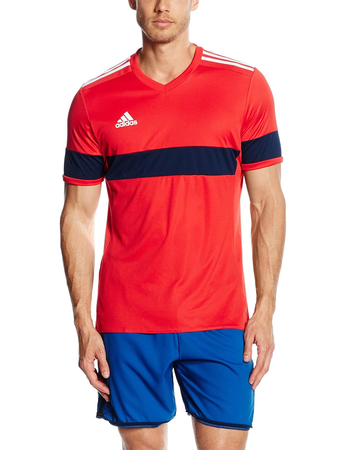 Buy Adidas Men's V-Neck Synthetic T-Shirt at Amazon.in