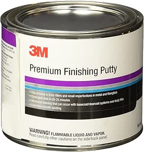 Amazon.com: 3M 05819 Premium Polyester Finishing Putty - 1 Quart ...