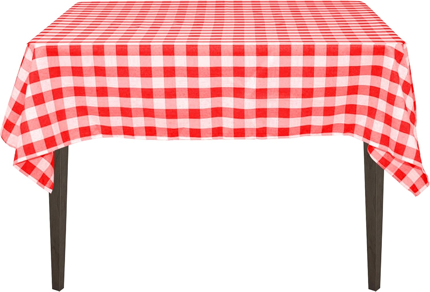 Amazon.com: LinenTablecloth 70-Inch Square Tablecloth Red & White ...