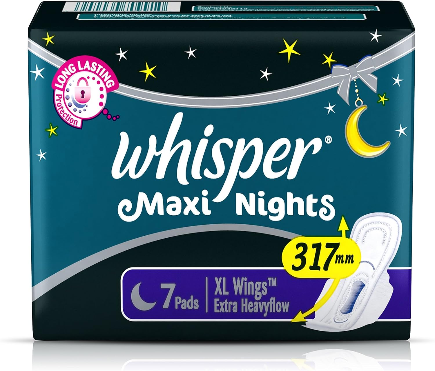 Amazon.com: Whisper Maxi Nights 7 Pads -XL Wings Extra Heavyflow ...
