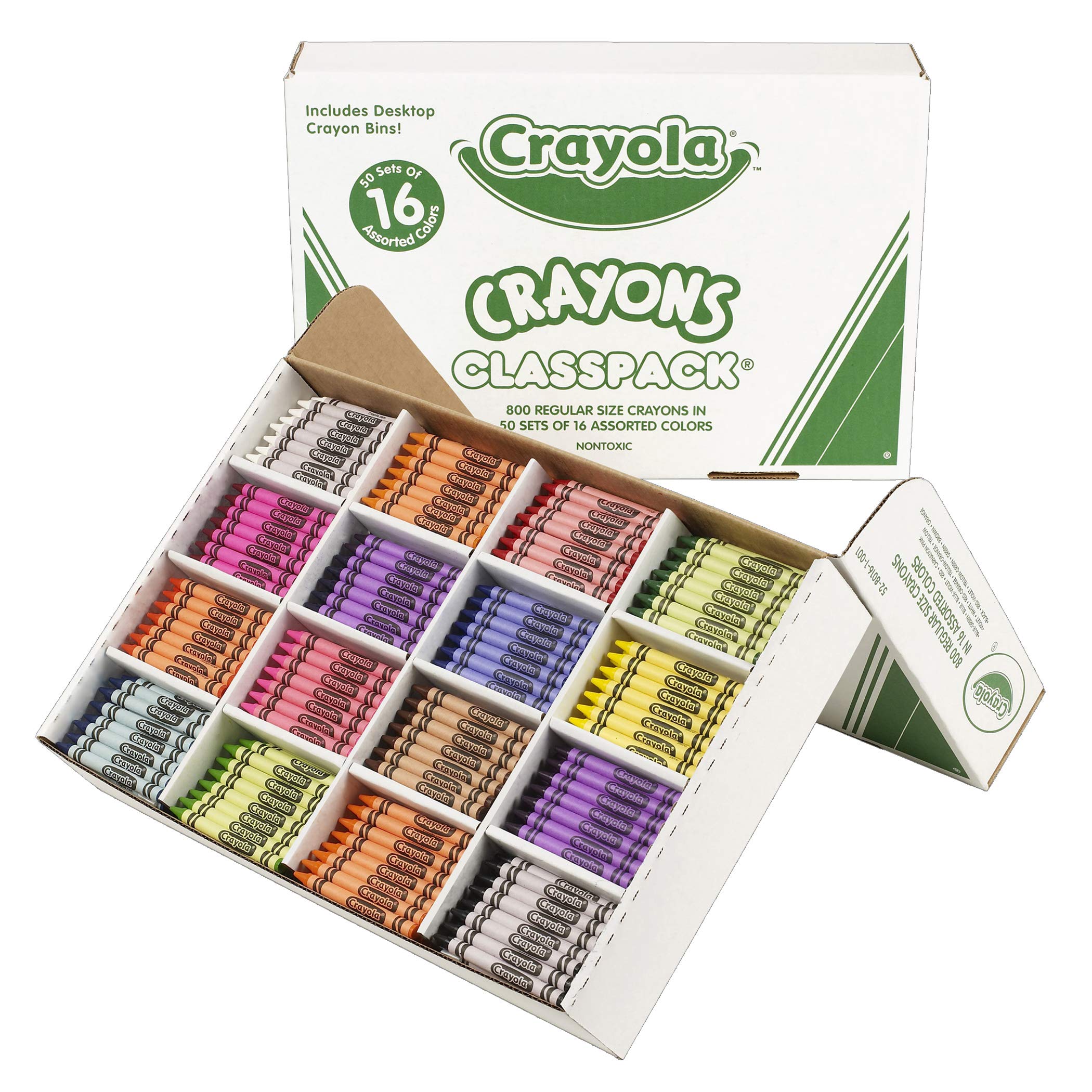 Crayola Crayon Classpack, School Supplies, 16 Colors (50 Each), 800 Ct ...
