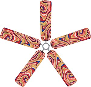 Fan Blade Designs Swirling Rainbow Ceiling Fan Blade Covers - - Amazon.com