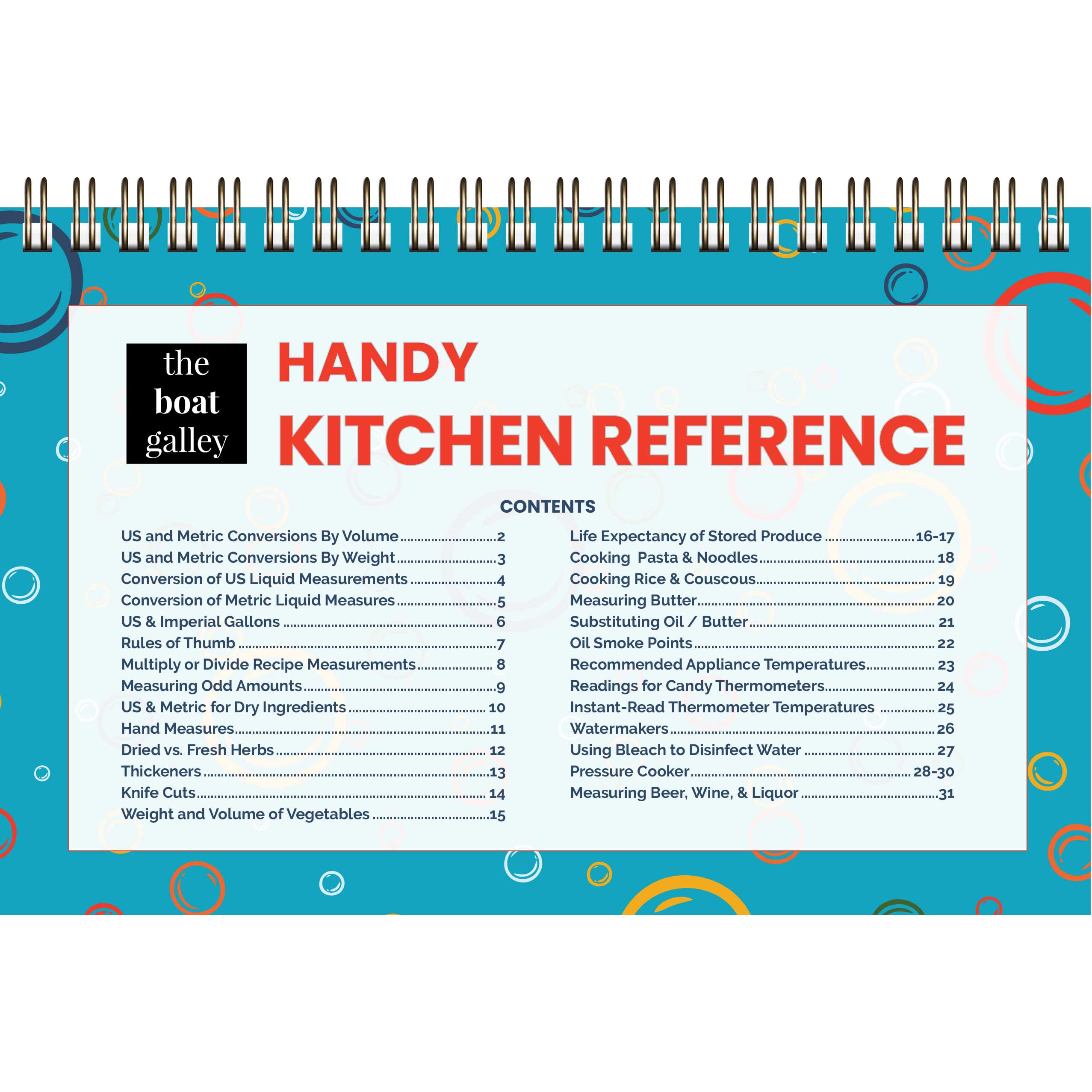Mua The Boat Galley Handy Kitchen Reference Cheat Sheet Booklet - 27 ...