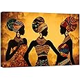 Amazon.com: ZXHYWYM African American Woman Wall Art Black Art Wall Decor African Tribal Painting ...
