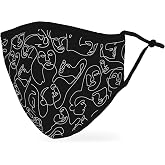Amazon.com: WEDDINGSTAR 3-Ply Adult Washable Cloth Face Mask Reusable ...