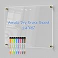 Amazon.com : Clear Acrylic Dry-Erase Board 24x16 | Transparent Wall ...